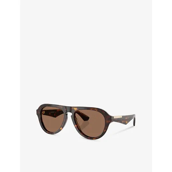 Burberry Be4437u Pilot-frame Sunglasses - Brown