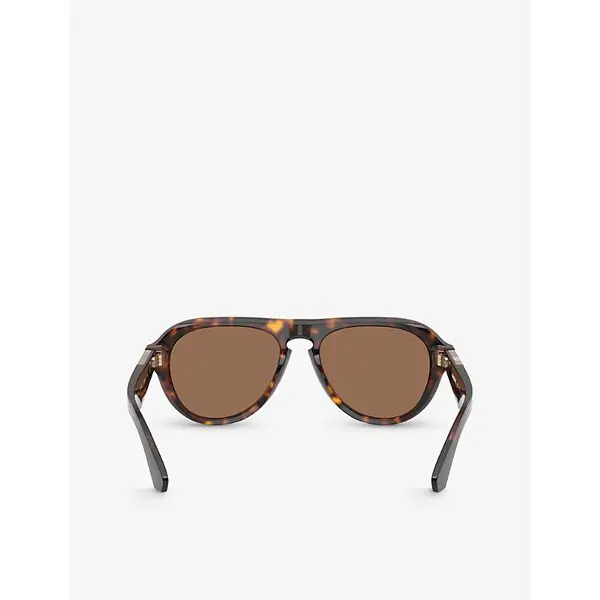 Burberry Be4437u Pilot-frame Sunglasses - Brown