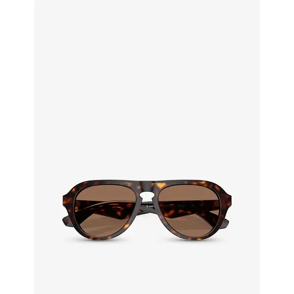 Burberry Be4437u Pilot-frame Sunglasses - Brown