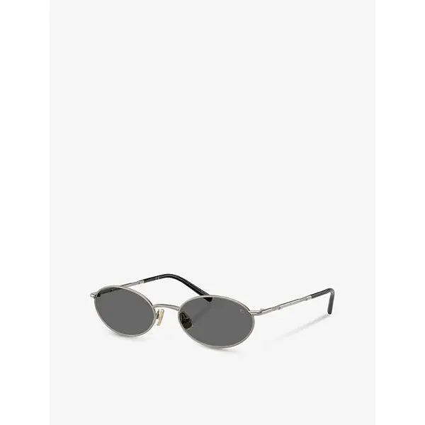 Brunello Cucinelli Oval-frame Sunglasses - Silver