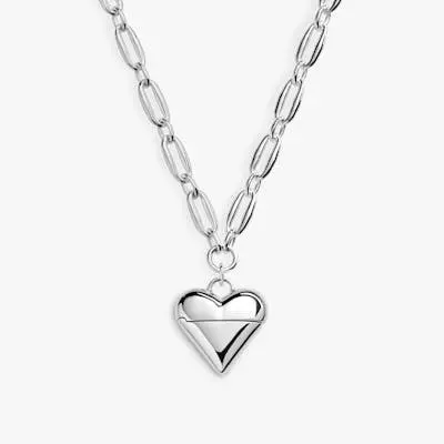 Shinola Heart Pendant Necklace - Sterling Silver
