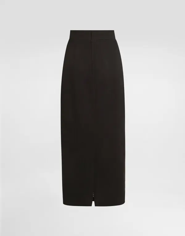 Dolce & Gabbana Virgin Wool Pencil Skirt - Black