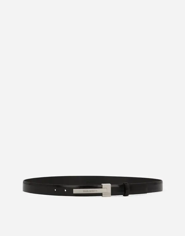 Dolce & Gabbana Brushed Calfskin Belt - Black