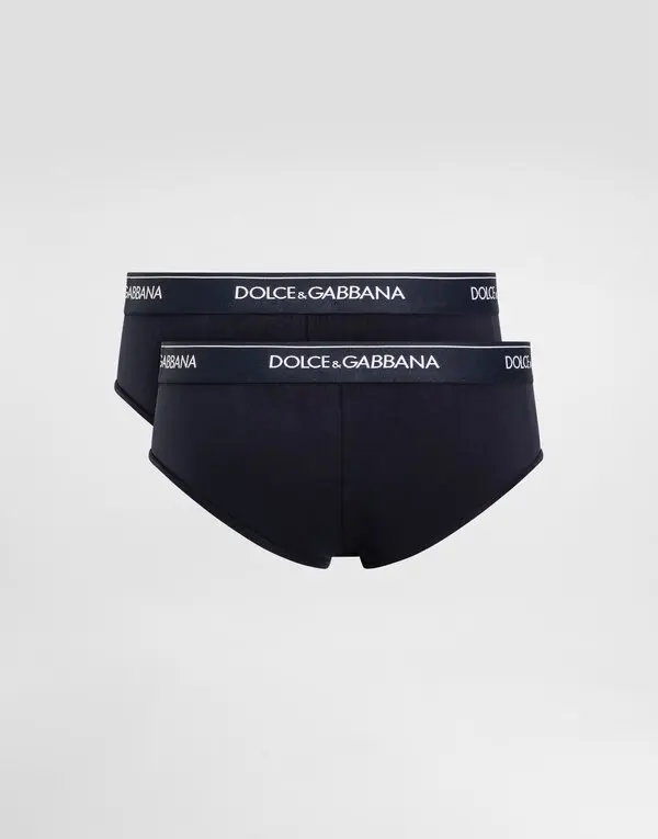 Dolce & Gabbana Stretch Cotton Brando Briefs Two-pack - Blue