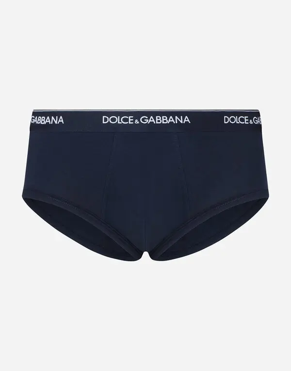 Dolce & Gabbana Stretch Cotton Brando Briefs Two-pack - Blue
