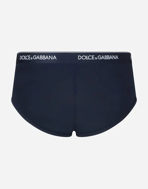 Dolce & Gabbana Stretch Cotton Brando Briefs Two-pack - Blue