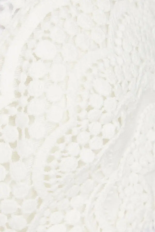Zimmermann Linen And Silkblend Crocheted Lace Bra Top