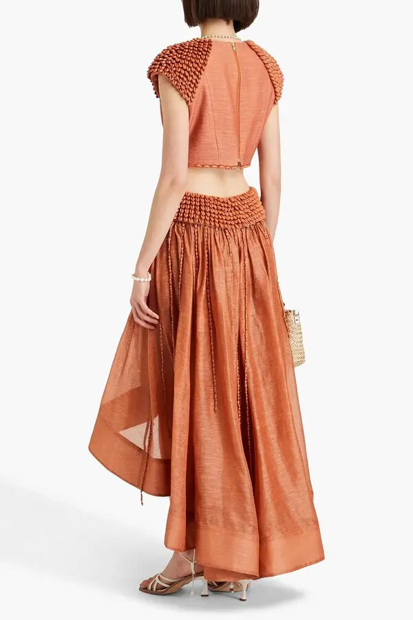 Zimmermann Cropped Shell-embellished Top