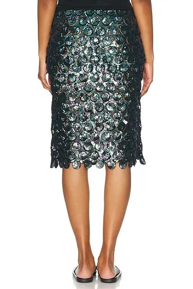Christopher Esber Sequined Crochet Skirt