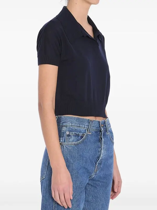 Khaite Morgane Polo Shirt - Blue
