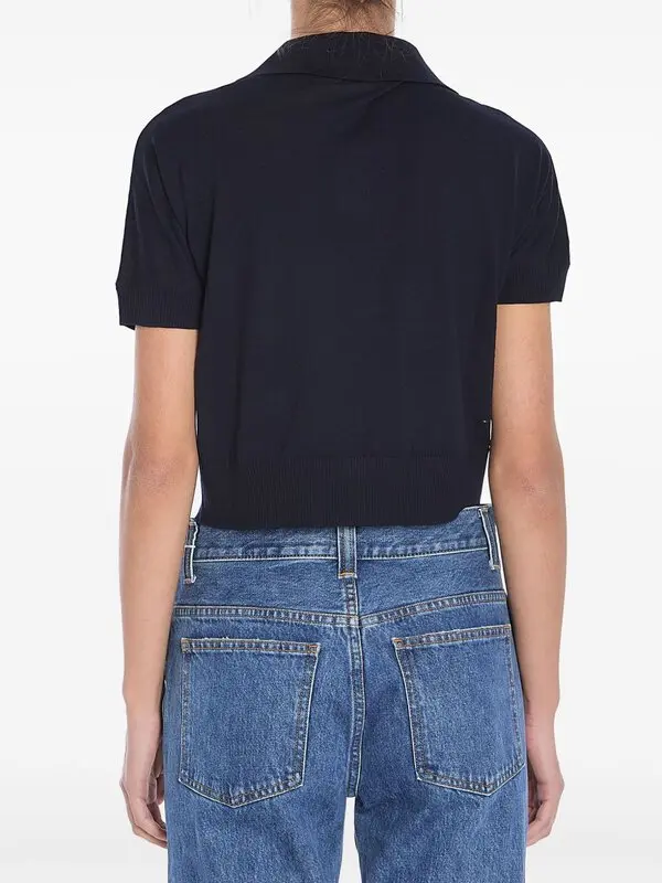 Khaite Morgane Polo Shirt - Blue