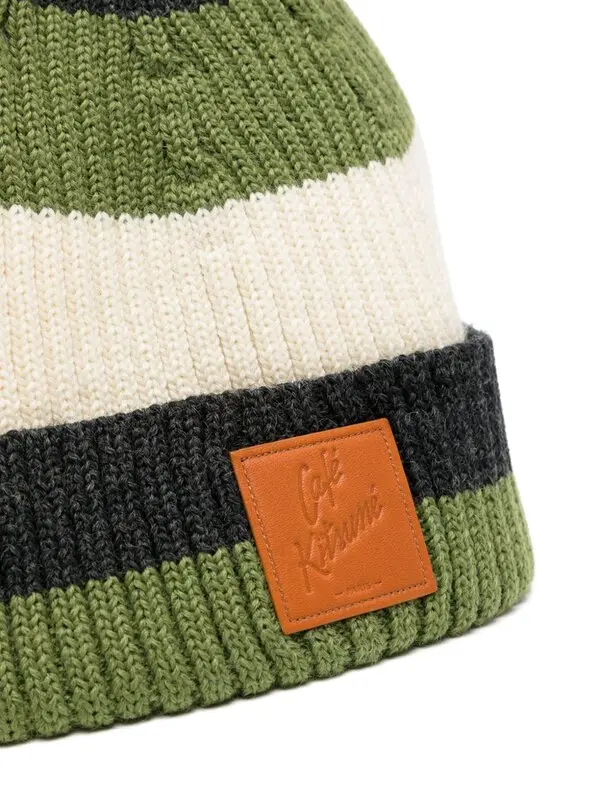 CAFÉ KITSUNÉ Striped Beanie