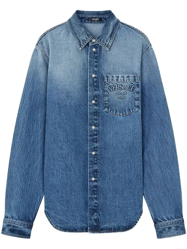 Versace Milano Stamp Denim Shirt