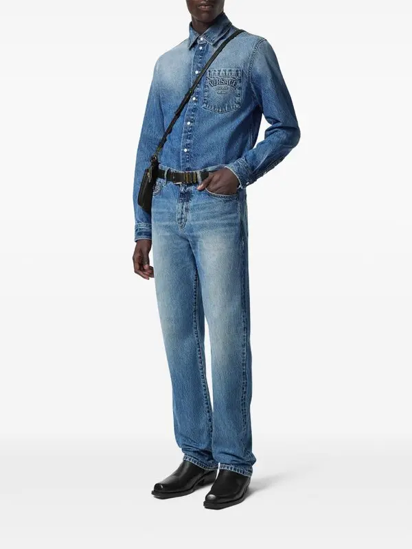 Versace Milano Stamp Denim Shirt