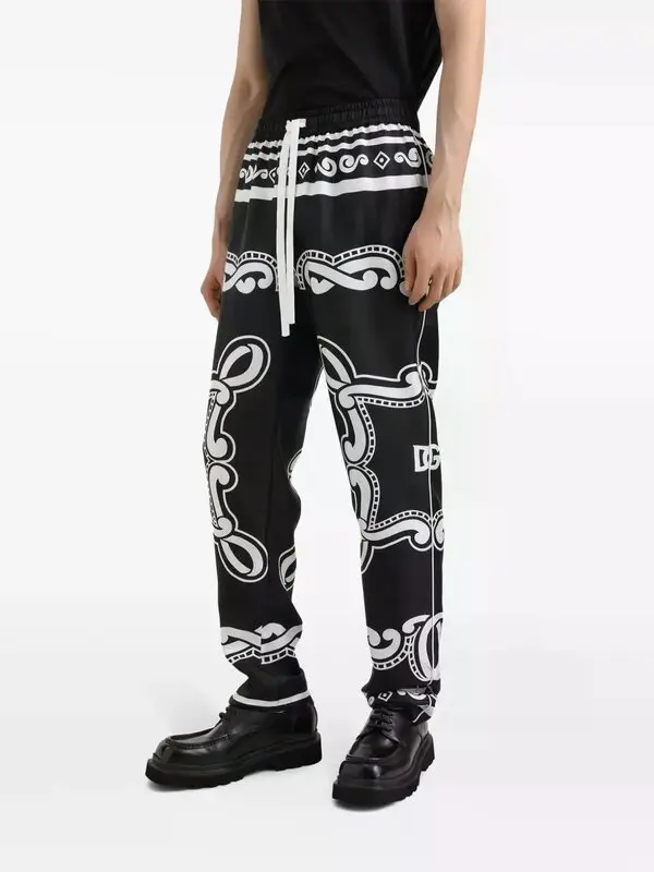 Dolce & Gabbana Silk Pajama Pants - Black