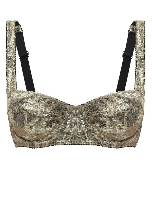 Dolce & Gabbana Sequin Bra - Gold
