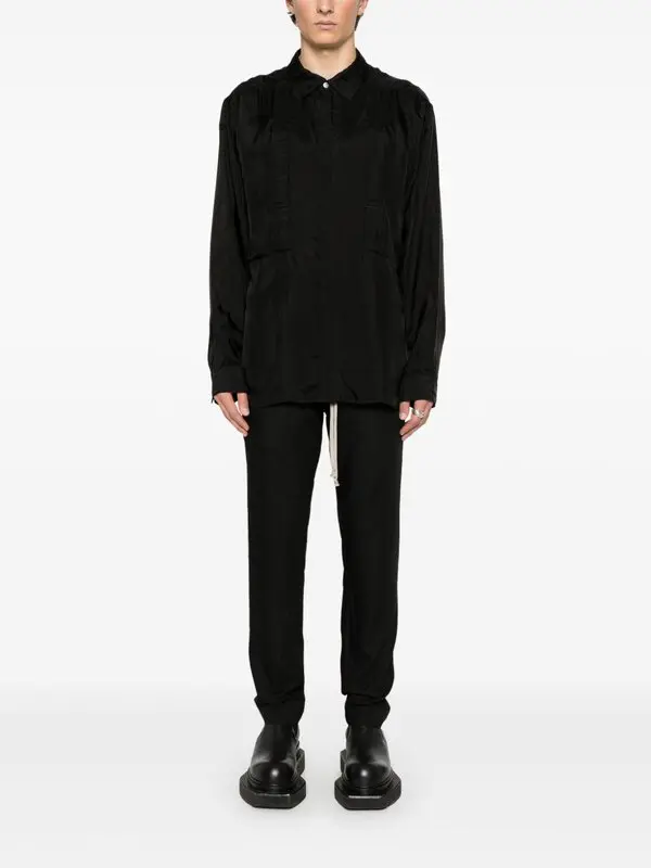 Rick Owens Drawstring Slim Long Trousers