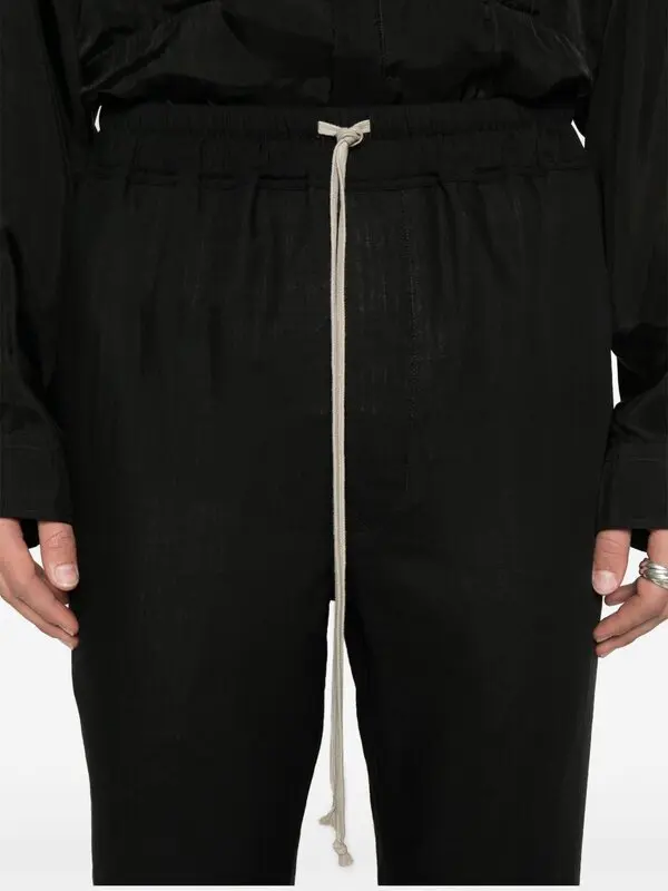 Rick Owens Drawstring Slim Long Trousers