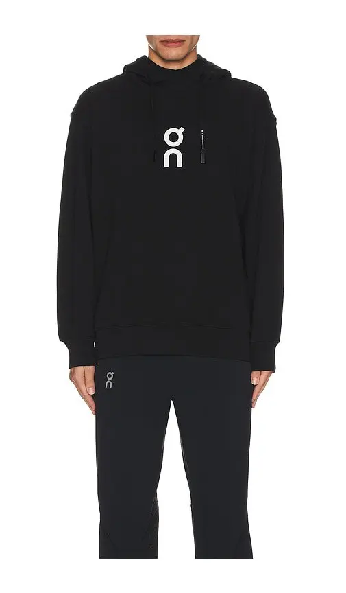 On Club Hoodie With Logo Detail - Black