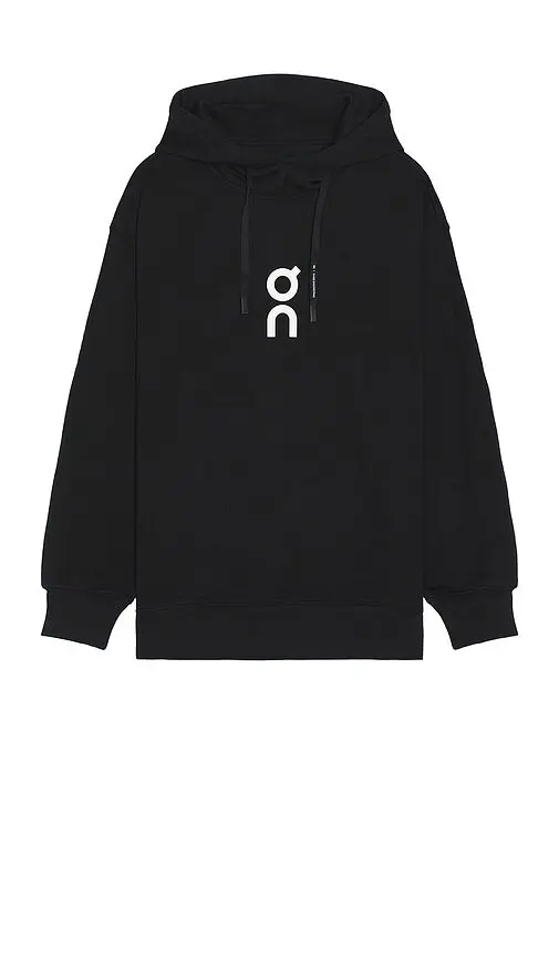 On Club Hoodie With Logo Detail - Black