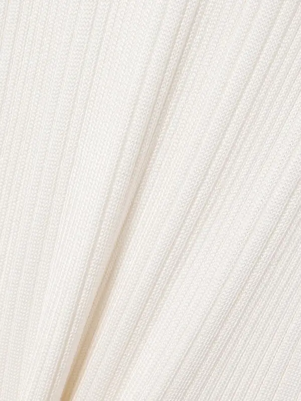 Adam Lippes Vivian Ribbed Silk Maxi Dress - Neutrals