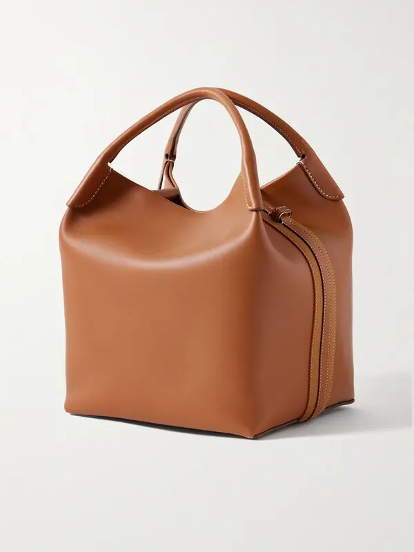 Loro Piana Bale Large Leather Tote - Brown