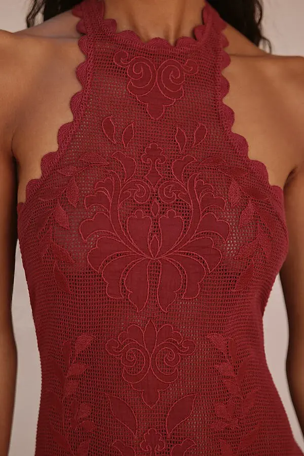 black silk lace mini dress Raised Woven Cinched Sleeve Dress Cream / M main image 1