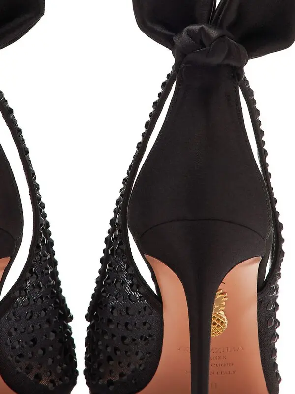 AQUAZZURA 85mm Crystal-embellished Pumps - Black