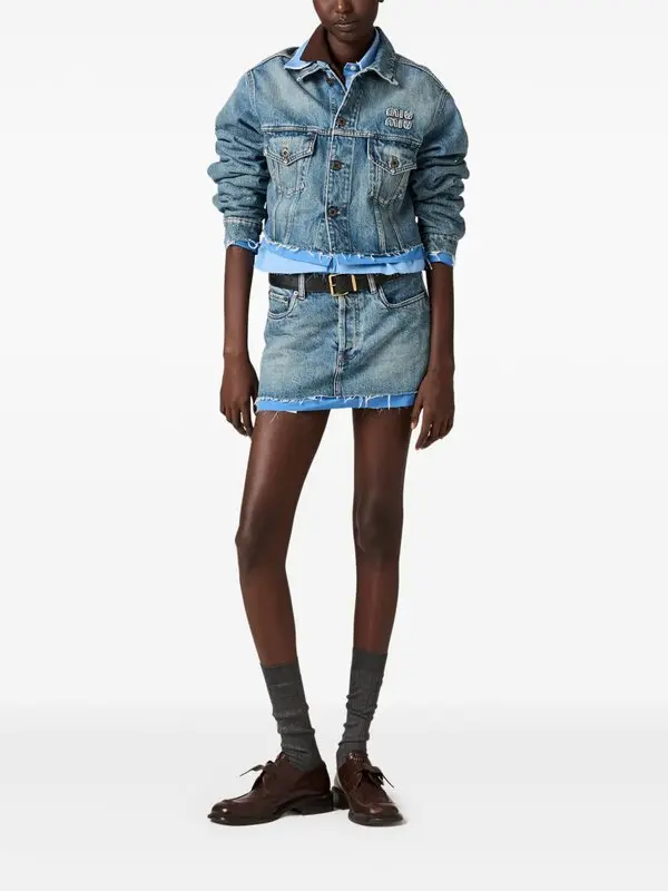 Miu Miu Denim Trucker Jacket - Blue