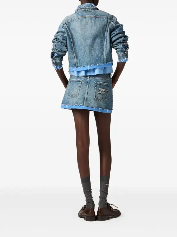 Miu Miu Denim Trucker Jacket - Blue