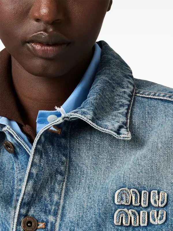Miu Miu Denim Trucker Jacket - Blue