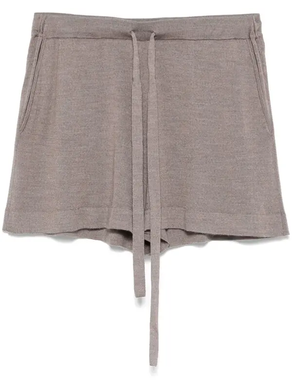 P.a.r.o.s.h Fine-knit Mini Shorts - Neutrals