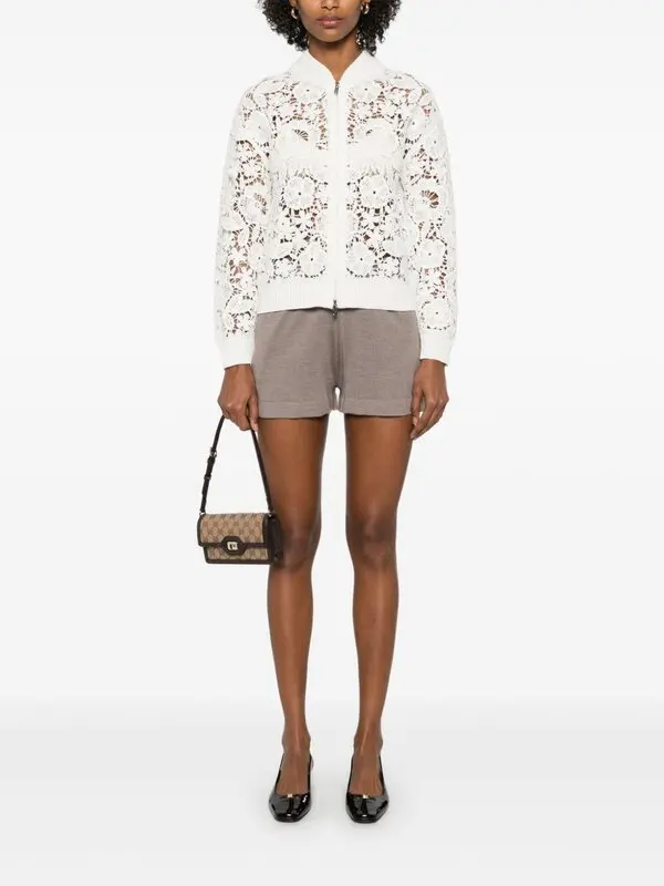 P.a.r.o.s.h Fine-knit Mini Shorts - Neutrals