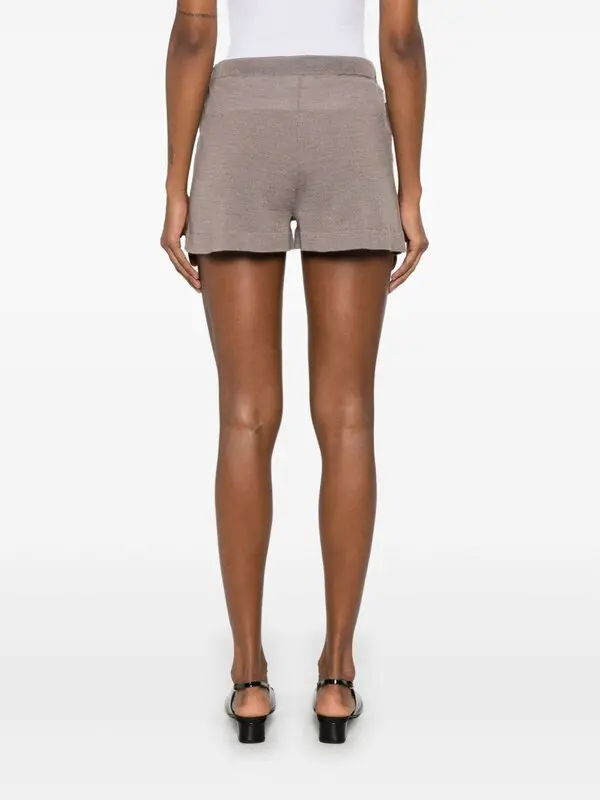 P.a.r.o.s.h Fine-knit Mini Shorts - Neutrals
