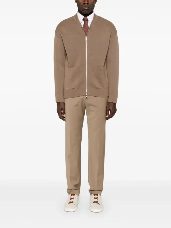 Sandro Elasticated Straight-leg Trousers - Neutrals