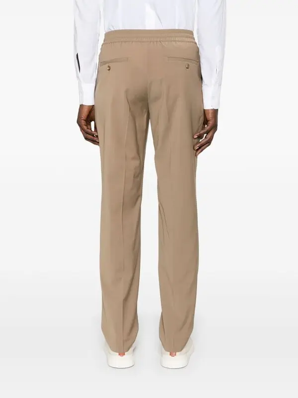 Sandro Elasticated Straight-leg Trousers - Neutrals