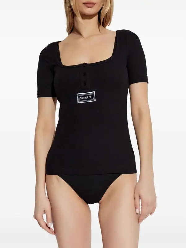 Versace Ribbed T-shirt - Black