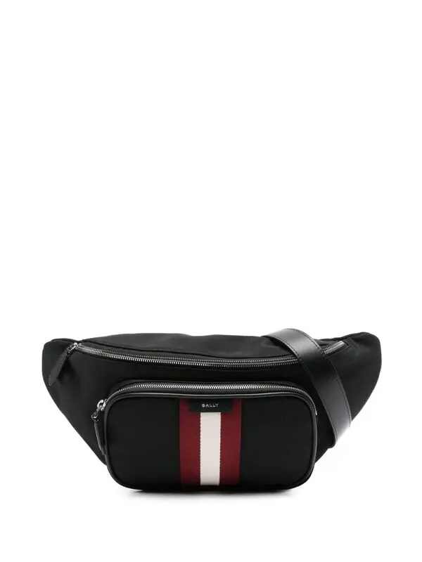 Bally Stripe-detail Belt Bag - Black