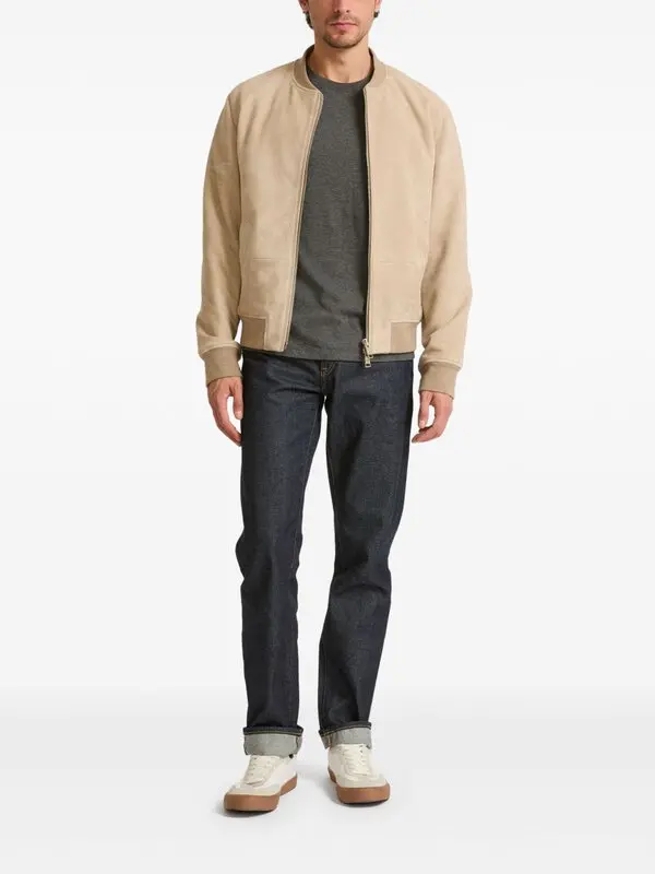 YVES SALOMON Suede Varsity Jacket