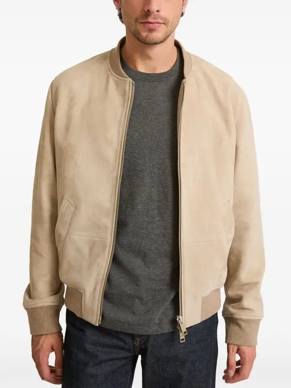 YVES SALOMON Suede Varsity Jacket