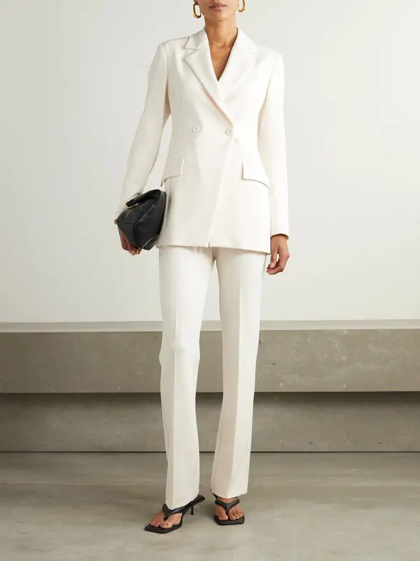 Another Tomorrow Double-breasted Asymmetric Jersey Blazer
