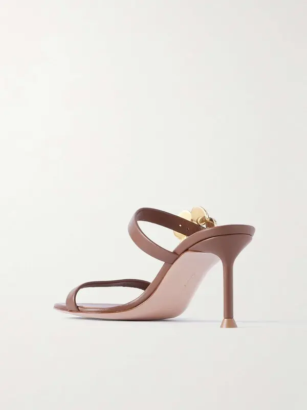 GIANVITO ROSSI 70 Embellished Leather Sandals