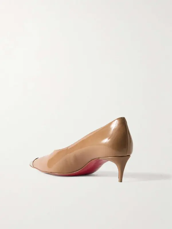 CHRISTIAN LOUBOUTIN Katissima 45 Embellished Patent-leather Pumps