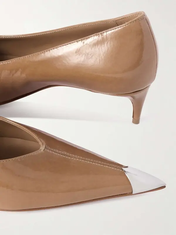 CHRISTIAN LOUBOUTIN Katissima 45 Embellished Patent-leather Pumps