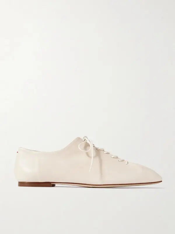 AeydĒ Isla Leather Brogues - Cream
