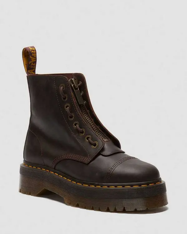 Dr. Martens Sinclair Crazy Horse Leather Platform Boots