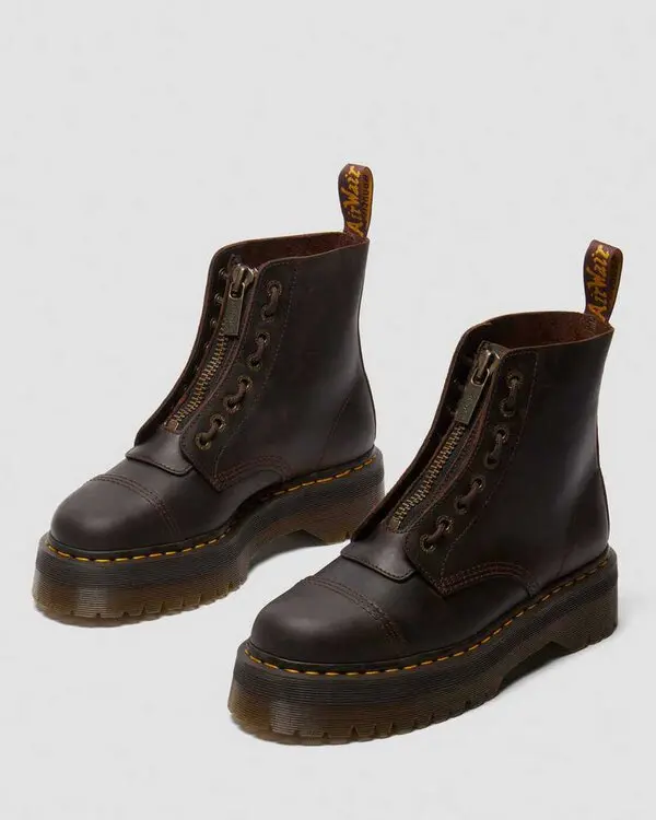 Dr. Martens Sinclair Crazy Horse Leather Platform Boots