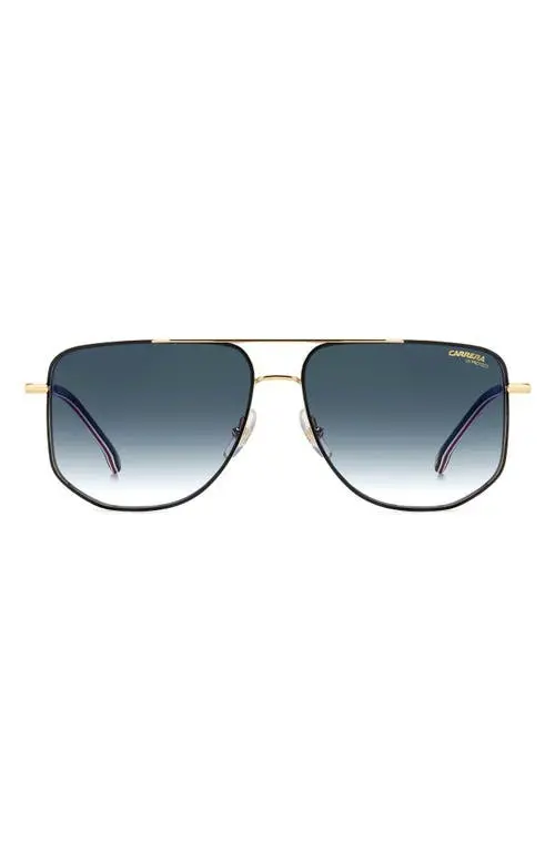 Carrera Eyewear 59mm Navigator Sunglasses - Gold Black/ Dark Blue Sf