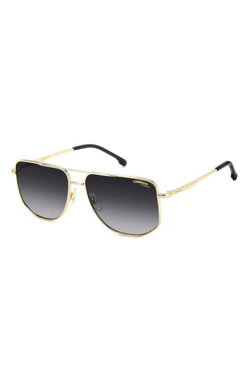 Carrera Eyewear 59mm Navigator Sunglasses - Gold Black/ Dark Grey Sf