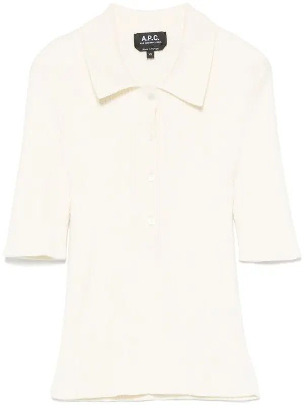 A.p.c. Danae Polo Top - White